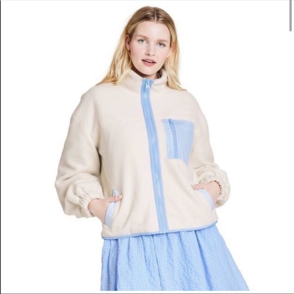 Sandy Liang | Jackets & Coats | Nwt Sandy Liang X Target Cream Gingham ...